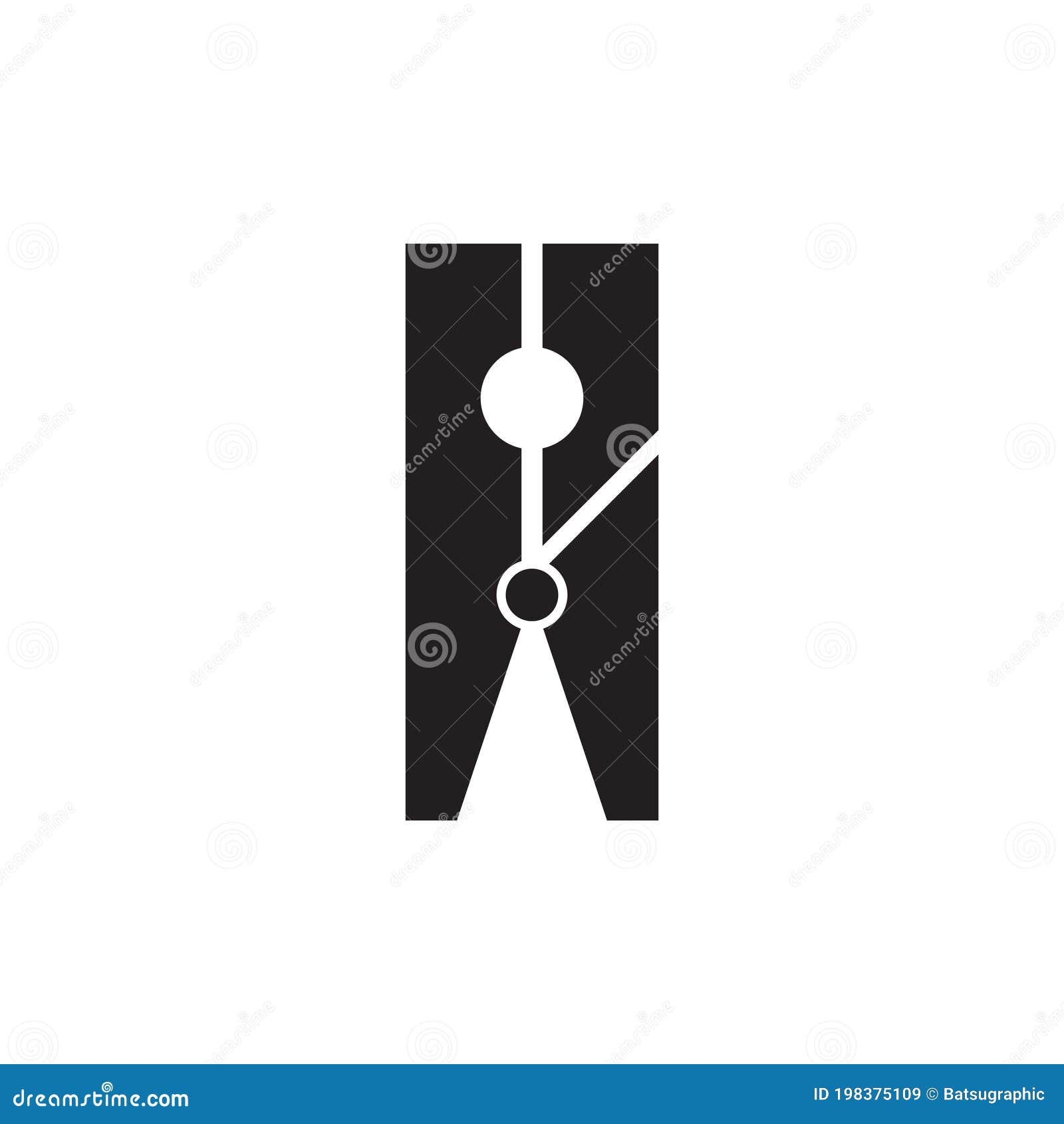 Peg Vector Logo Design Template Stock Vector - Illustration of clothes ...