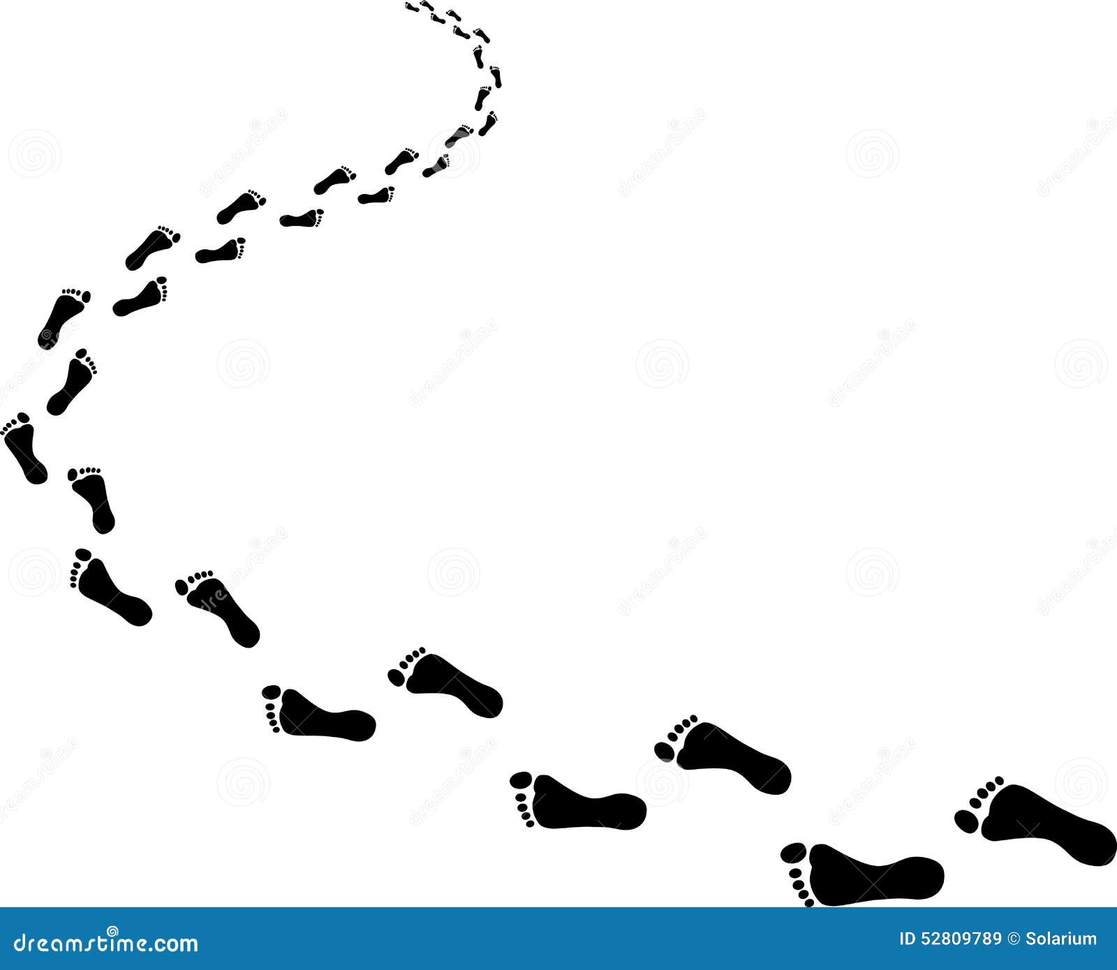 Pegadas ilustração do vetor. Ilustração de etapa, isolado - 52809789