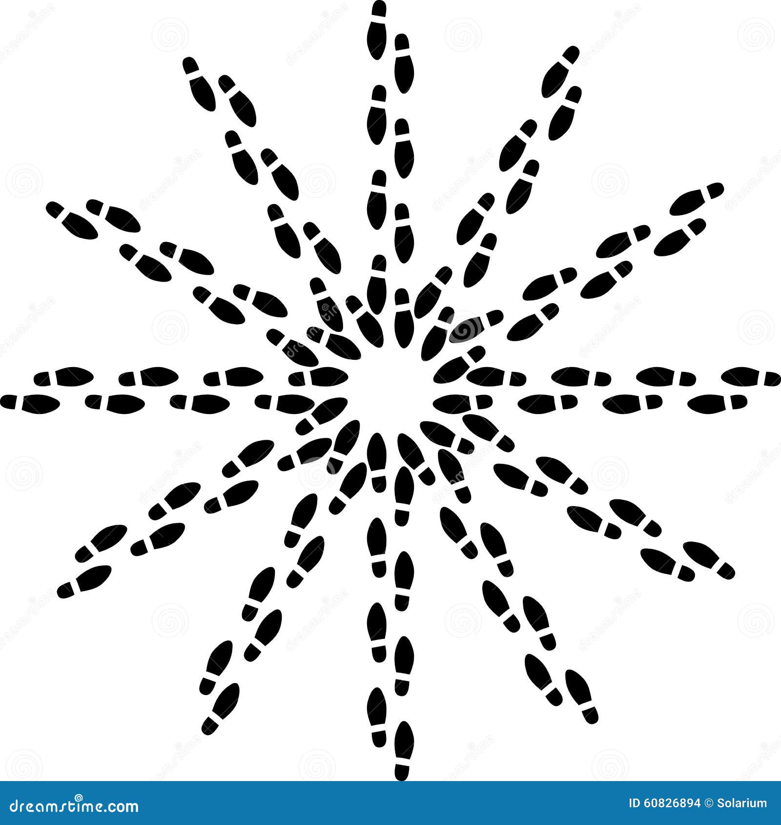 Pegadas ilustração do vetor. Ilustração de pegadas, silhuetas - 60826894