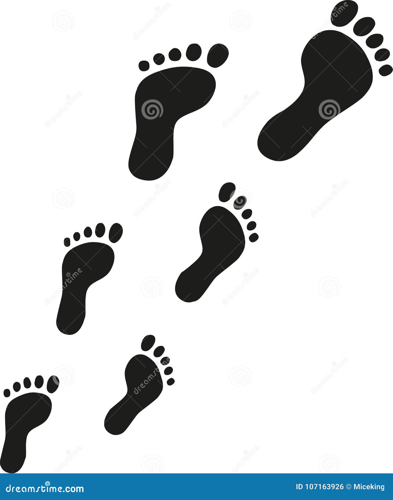 Pegadas - Pés Humanos De Passeio Ilustração do Vetor - Ilustração de ...