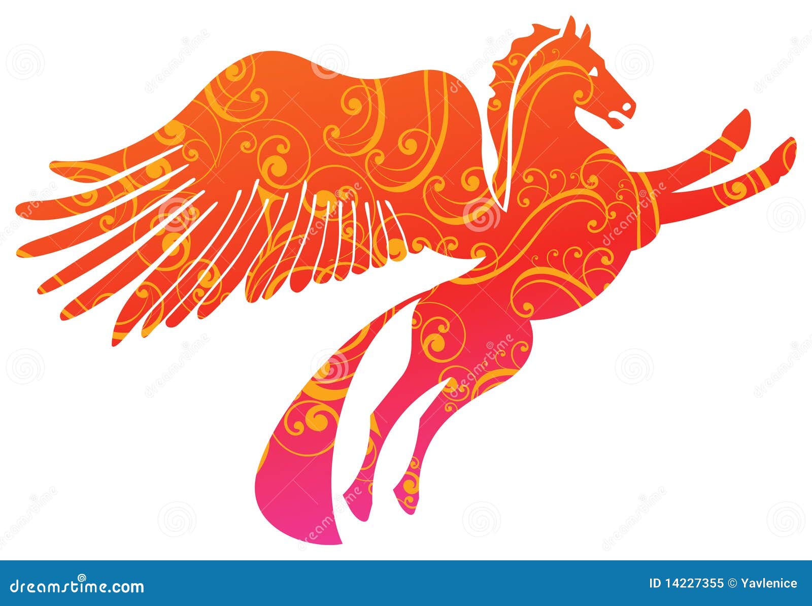 Pegasus stock vector. Illustration of mythology, animal - 14227355