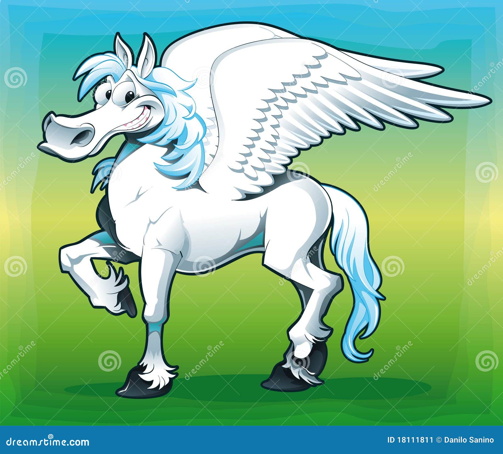 Pegasus. stock vector. Illustration of funny, spell, mythological ...