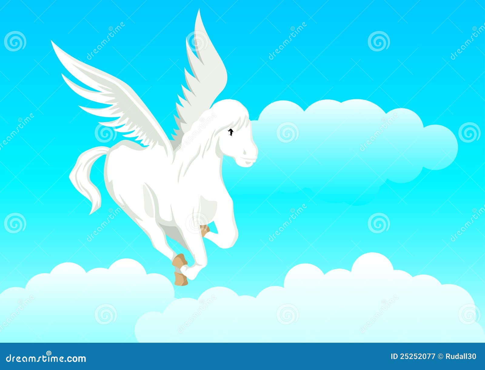 Pegasus stock vector. Illustration of mammal, equestrian - 25252077
