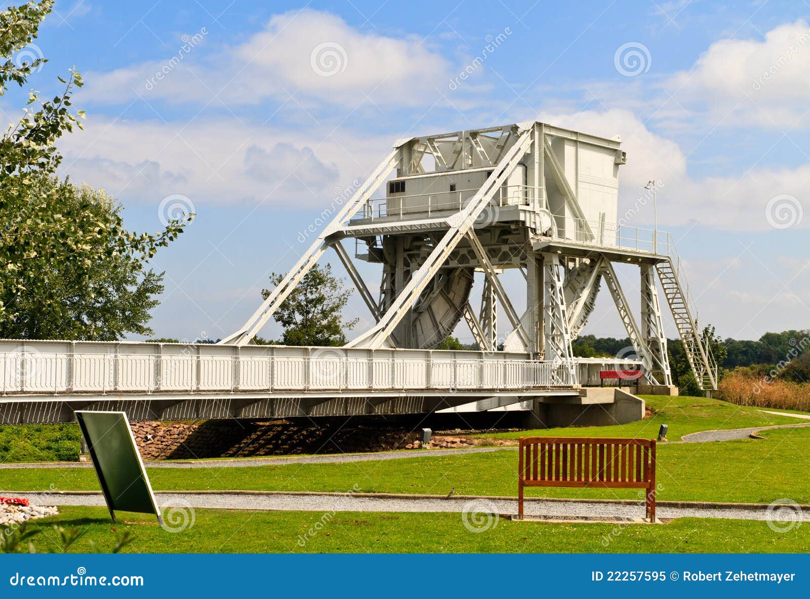 Pegasus Bridge, Normandy, France Stock Image - Image of movable, girder ...