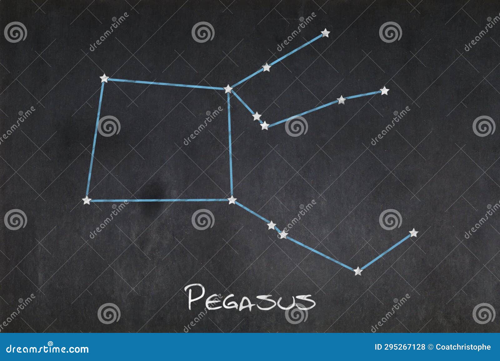 Pegasus Constellation Drawn on a Blackboard Stock Photo - Image of ...