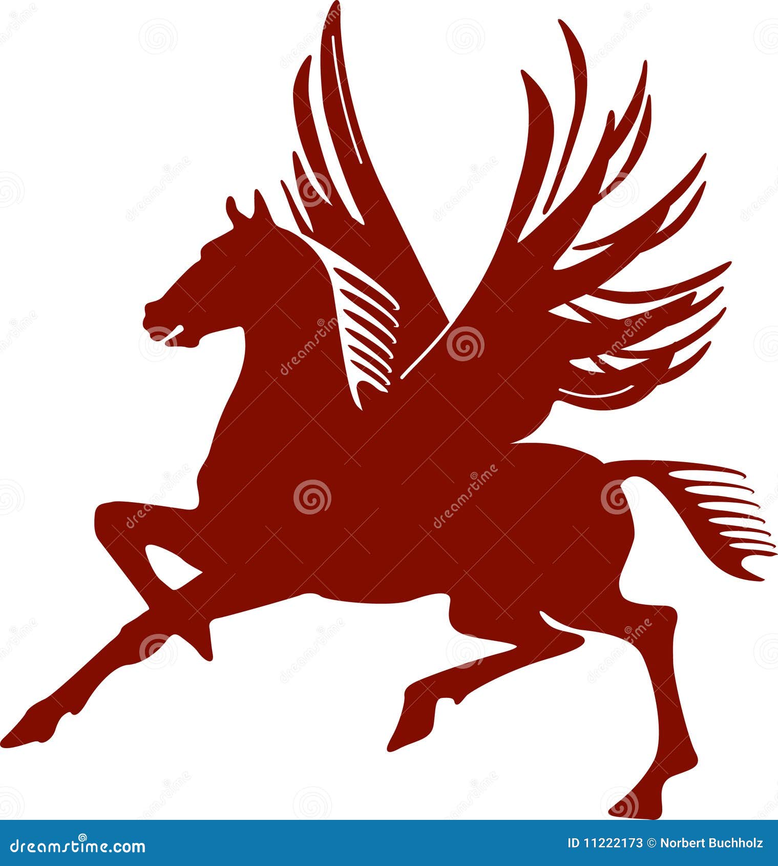 Pegasus, flying horse stock vector. Illustration of myth - 11222173