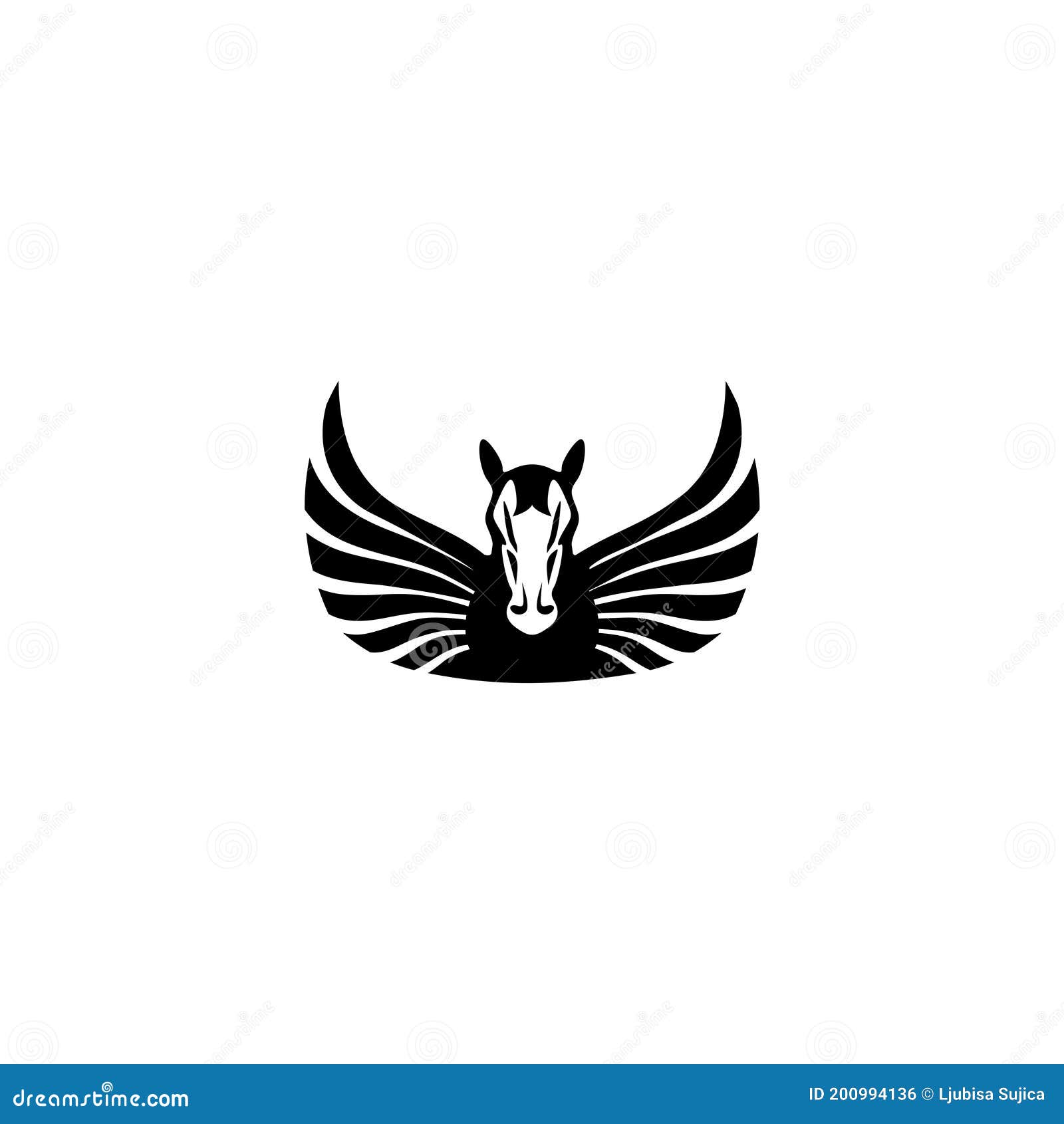 Pegasus Icon Isolated on White Background Stock Vector - Illustration ...