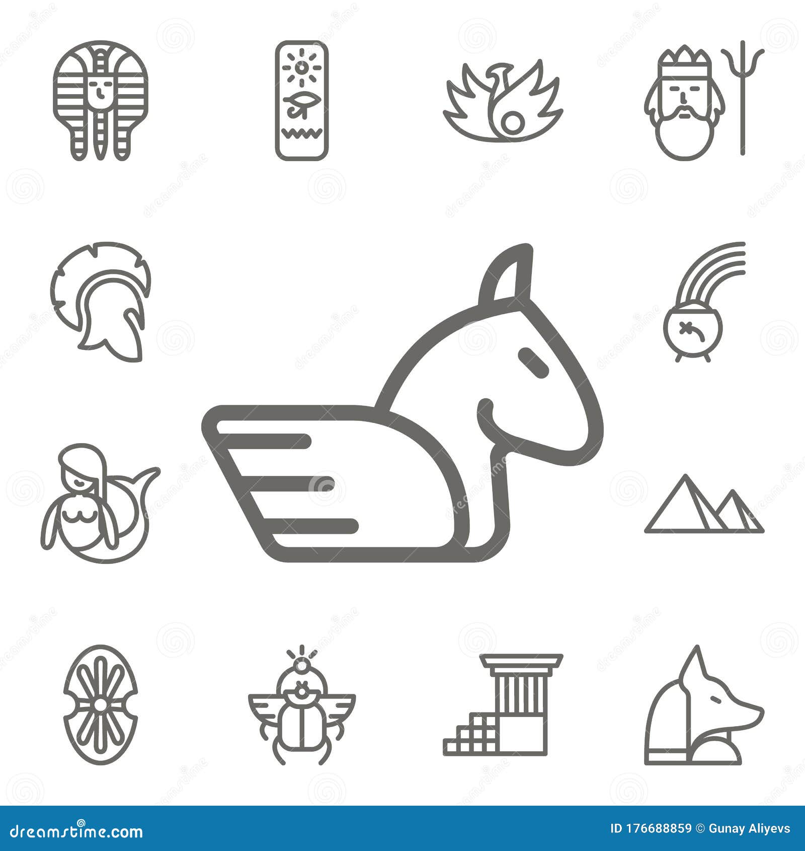 Pegasus Icon. Mythology Icons Universal Set for Web and Mobile Stock ...