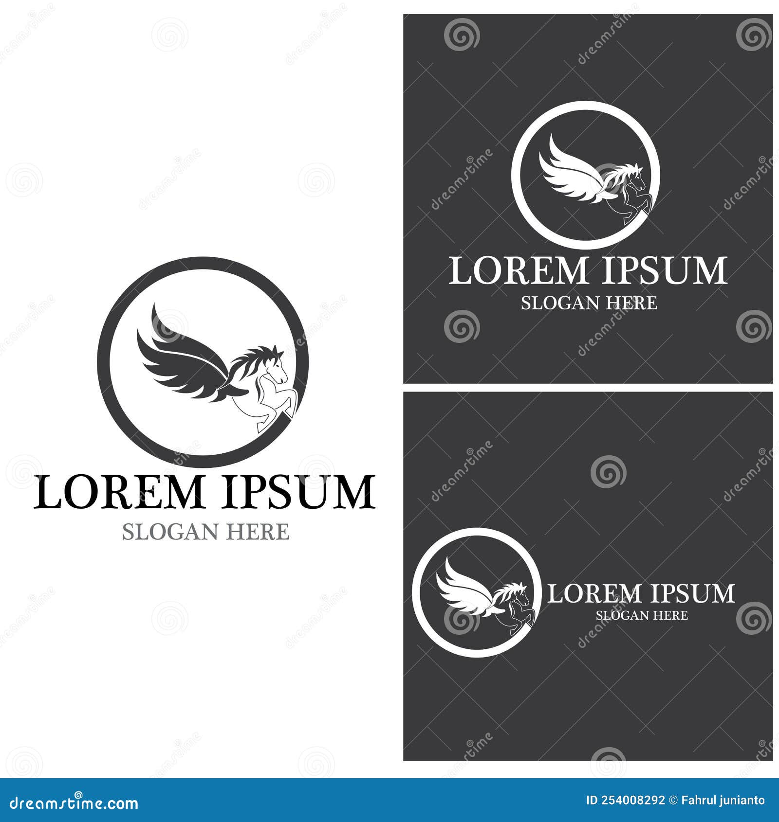 Pegasus Icon and Symbol Vector Template Stock Illustration ...