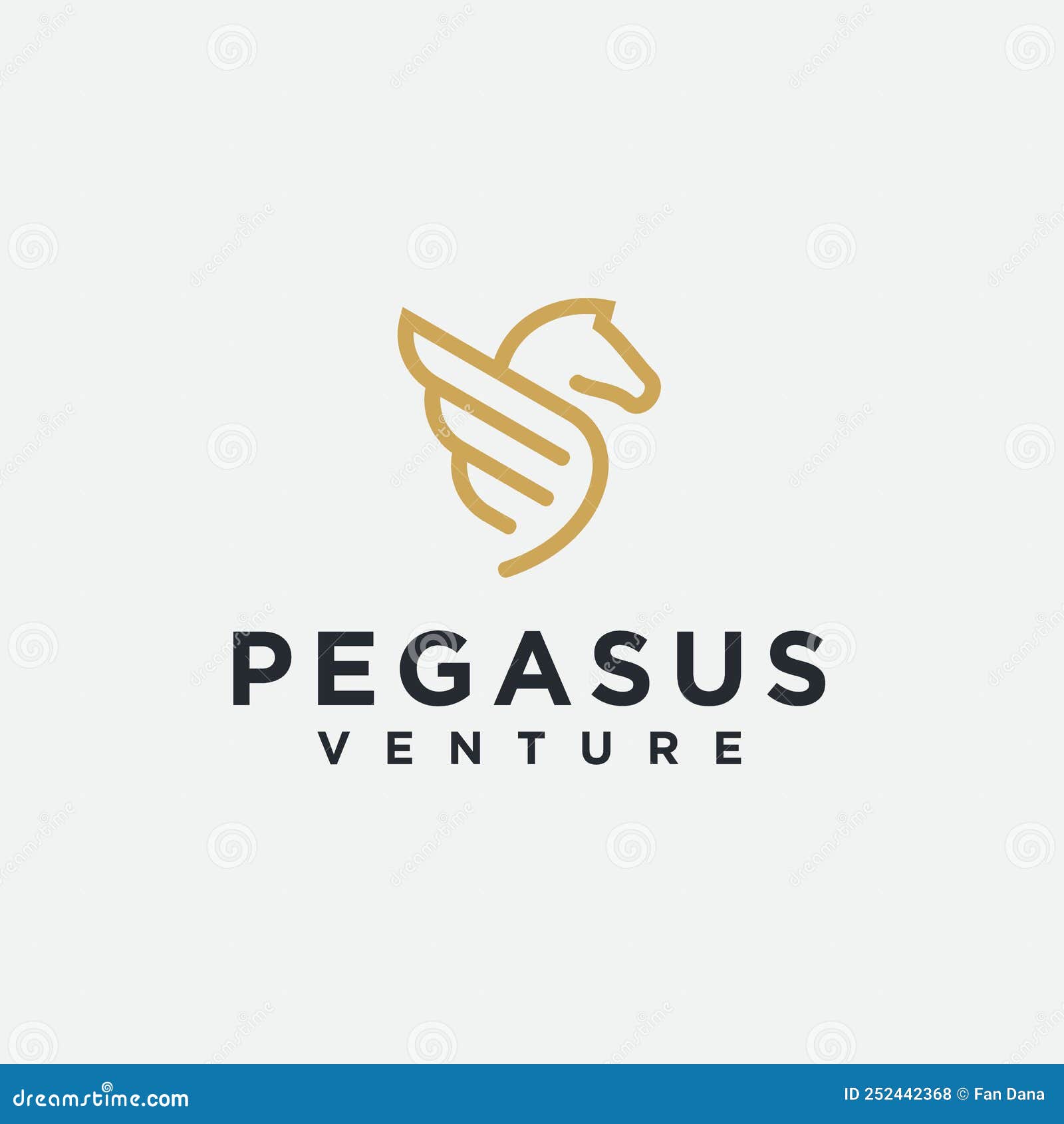 Pegasus Logo Design Vector Illustration Stock Vector - Illustration of ...