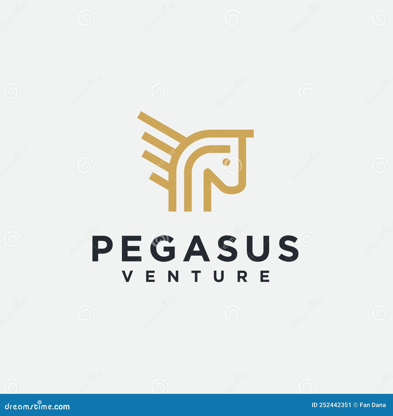 Pegasus Logo Design Vector Illustration Stock Vector - Illustration of ...