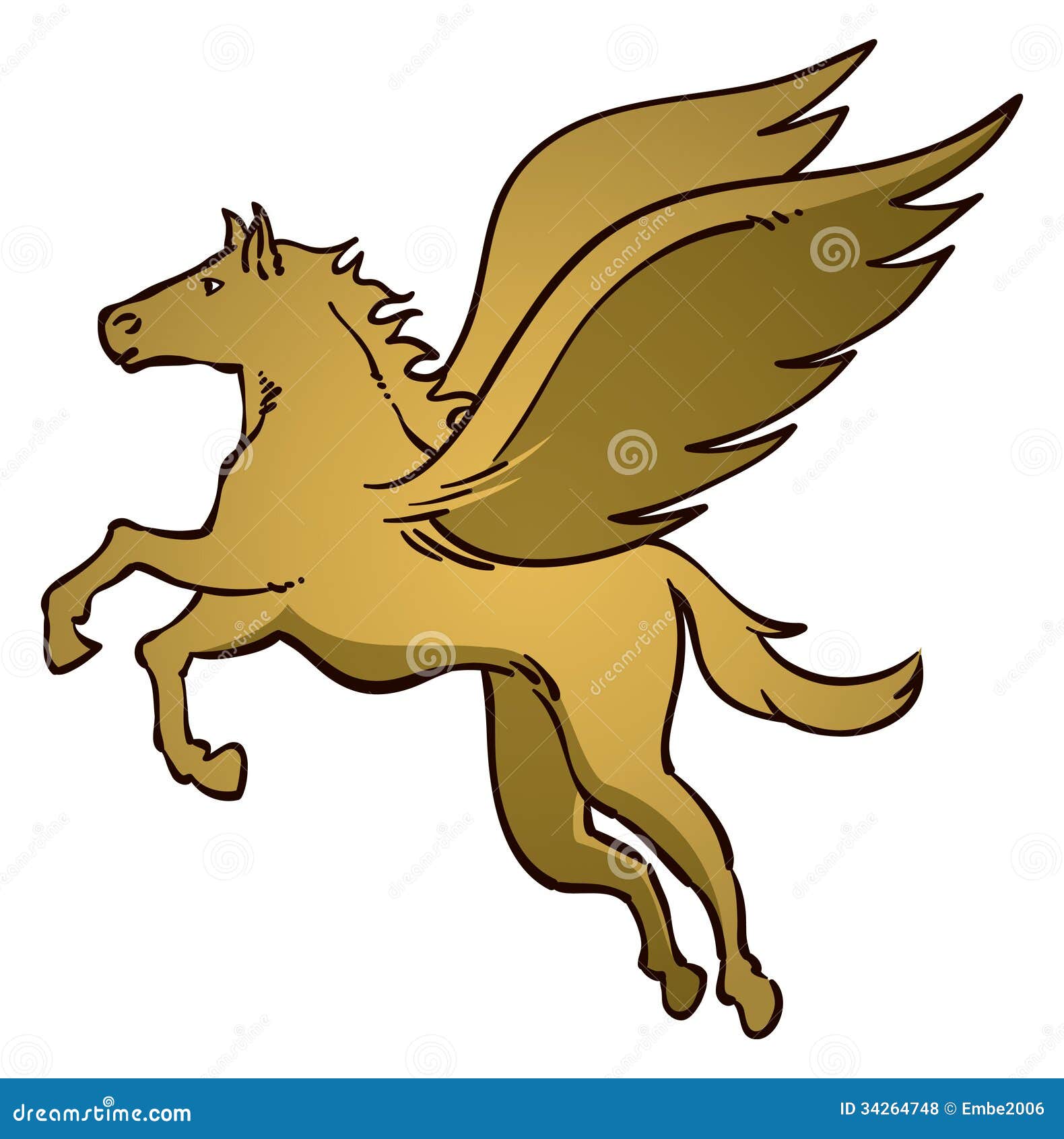 Pegasus Logo stock vector. Illustration of imagination - 34264748