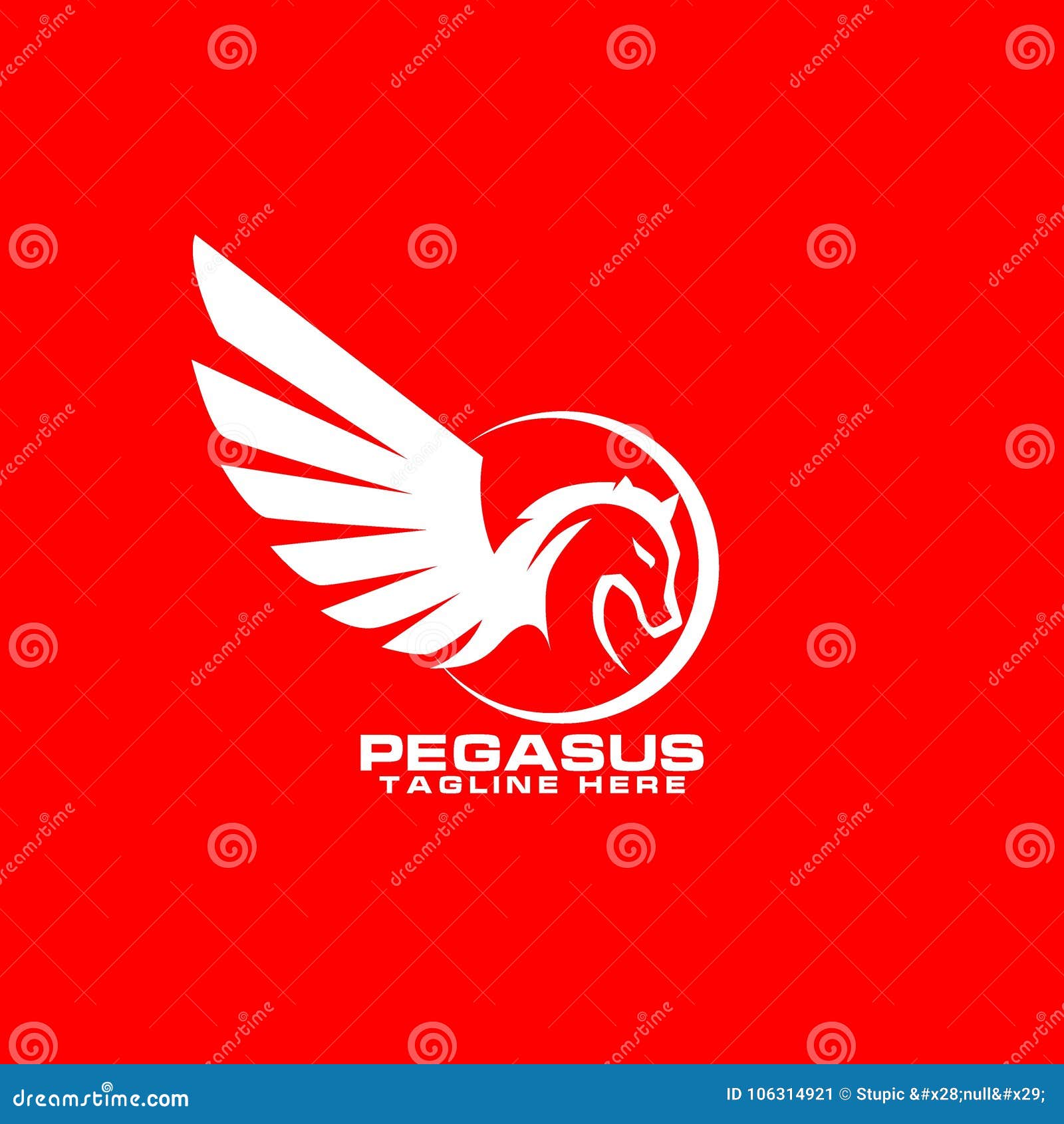 Pegasus Logo Vector Art Logo Template and Illustration Stock Vector ...
