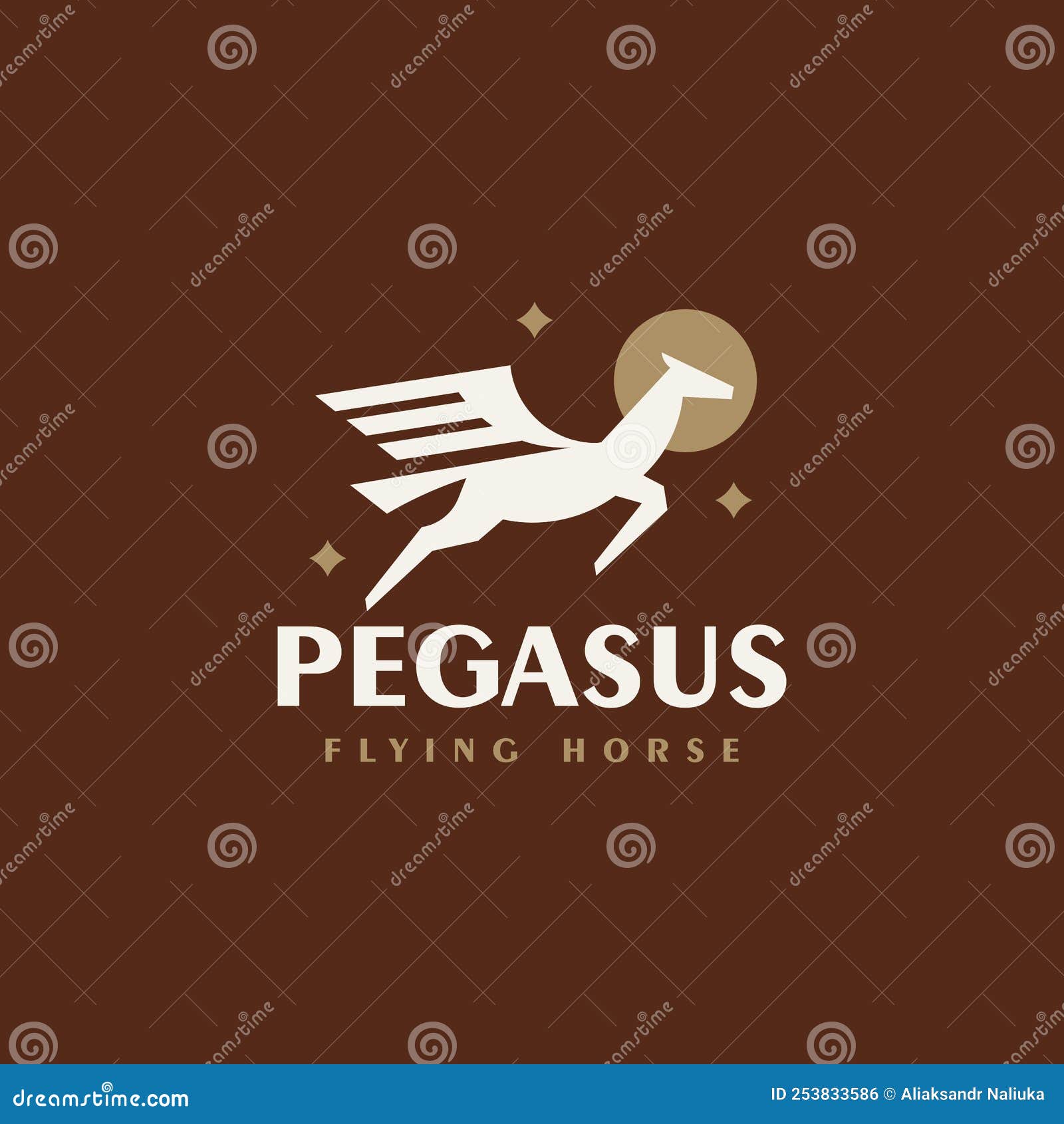 Pegasus Modern Logo Design Icon Vector. Stock Vector - Illustration of ...