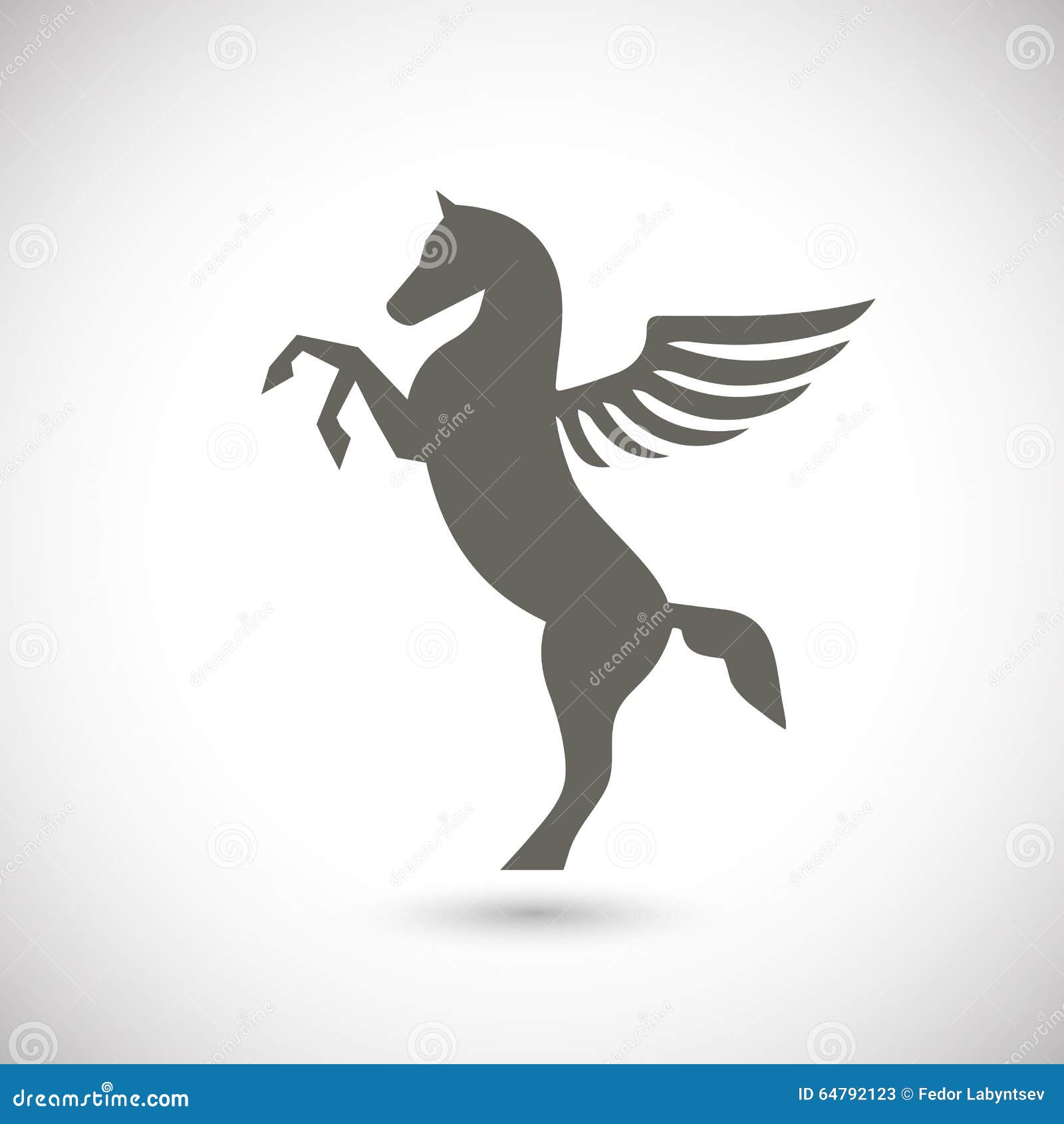 Mythical Winged Wolf And Crescent Moon Black And White Vector Outline ...