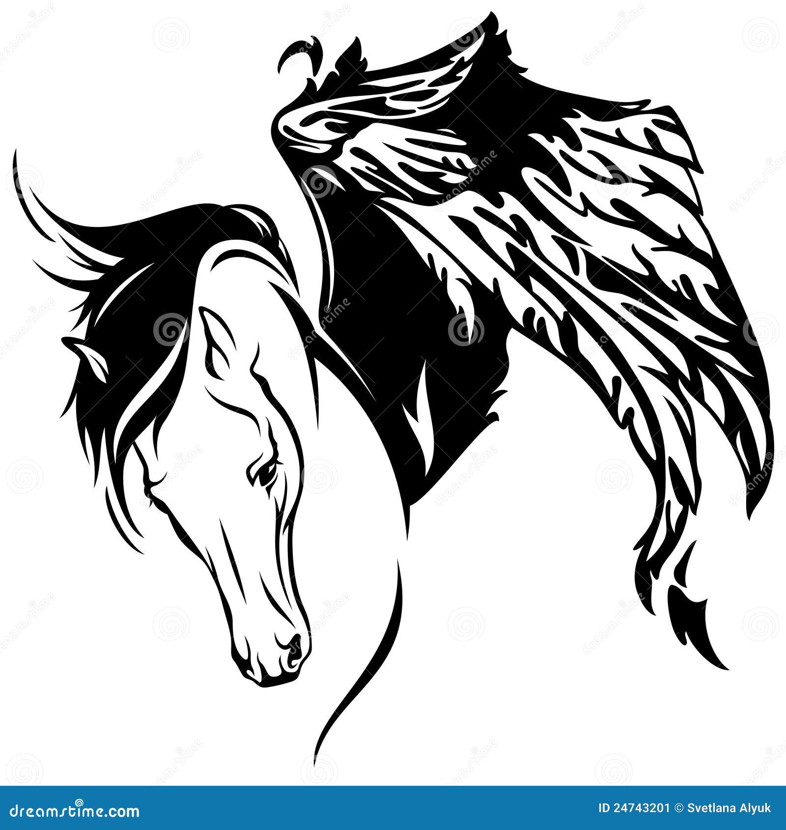 Pegasus vector stock vector. Illustration of design, fairy - 24743201