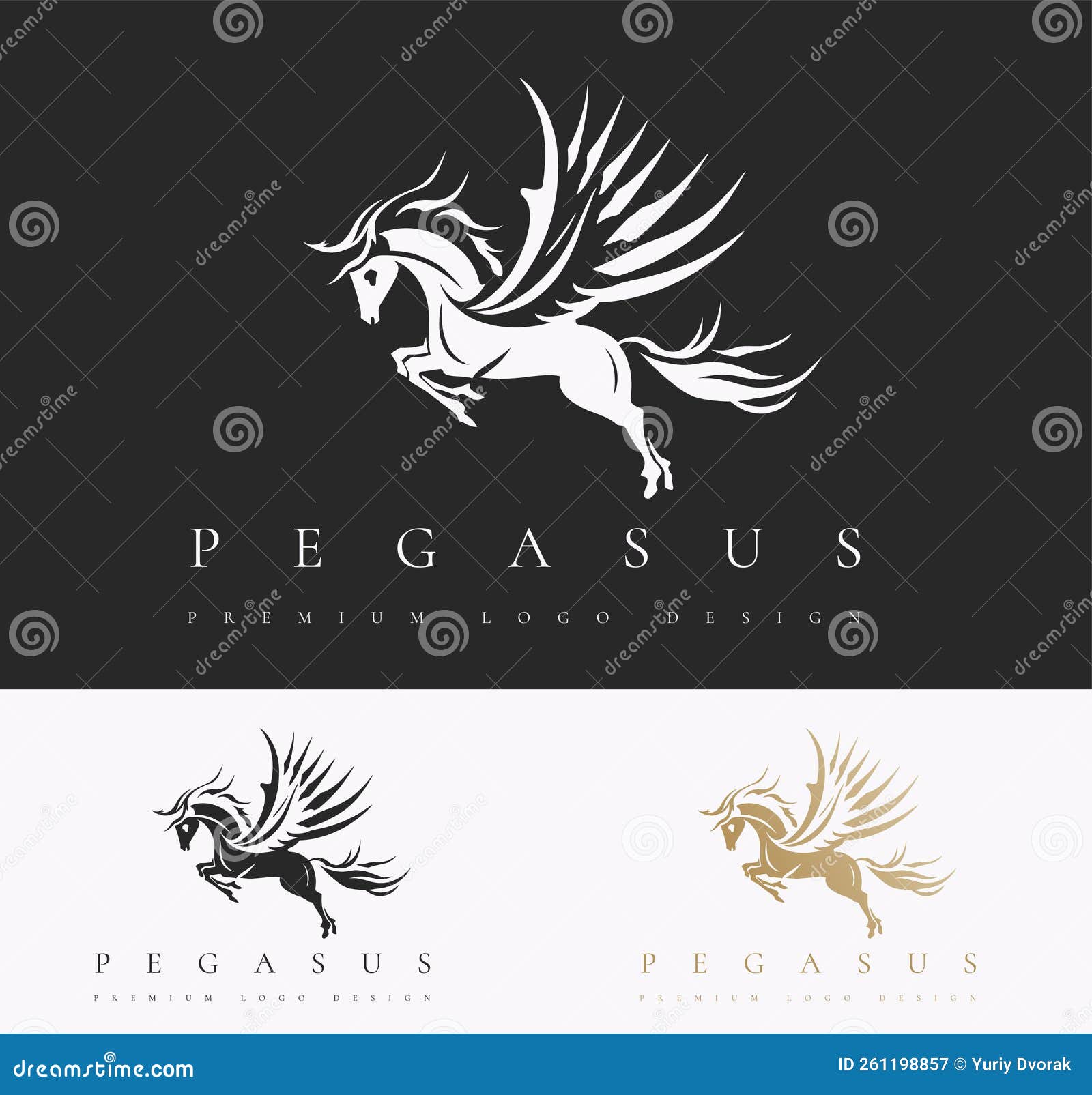 Pegasus Vector Logo Template, Pegasus Shape Design Stock Illustration - Illustration of stallion ...