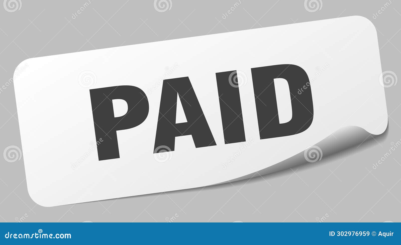 Pegatina De Pago. Etiqueta Pagada Ilustración del Vector - Ilustración ...