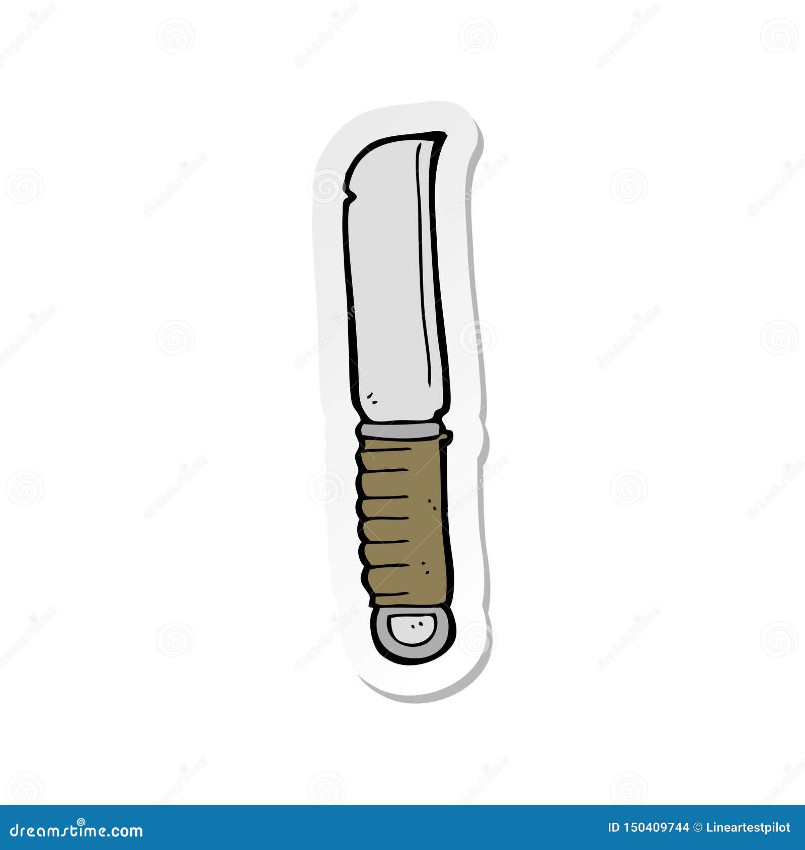 Pegatina De Un Cuchillo De Caricatura Ilustración del Vector ...