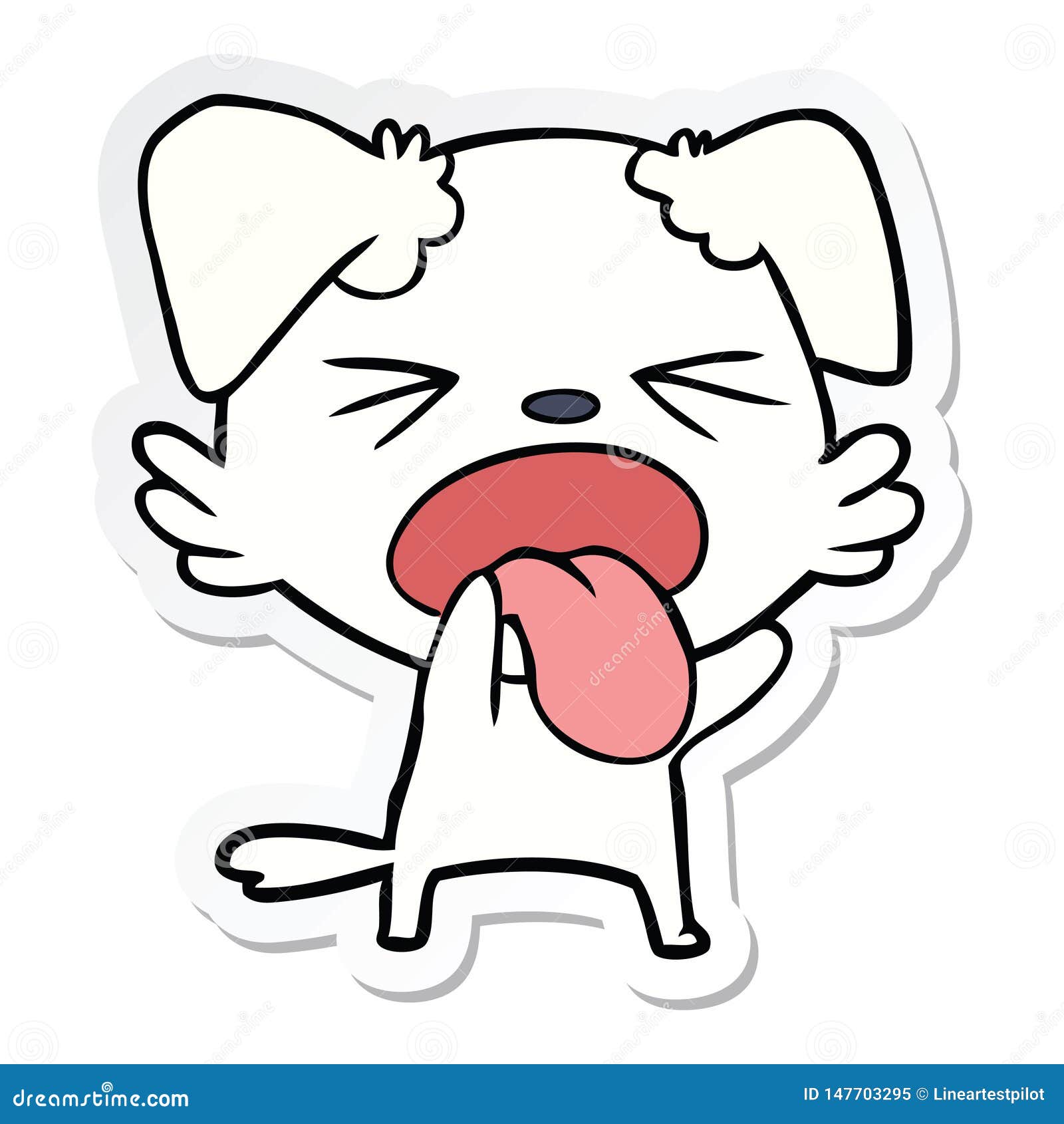 Pegatina De Un Perro Disgustado Ilustración del Vector - Ilustración de ...