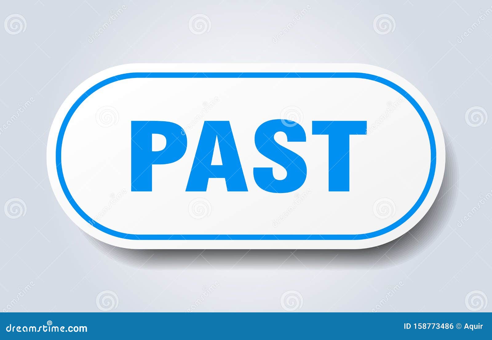Pegatina del pasado ilustración del vector. Ilustración de cuadrado ...