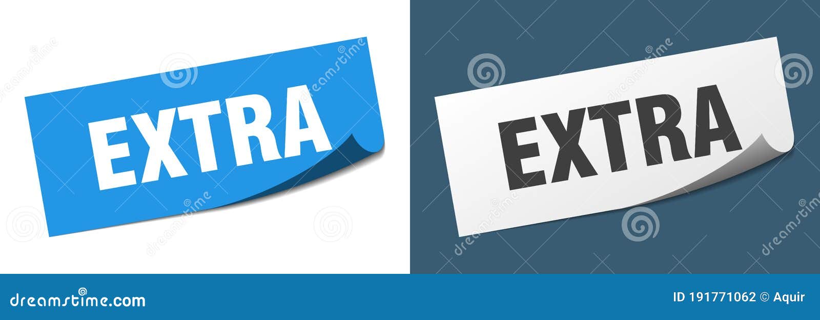Pegatina Extra. Conjunto De Signos Extra. Ilustración del Vector ...