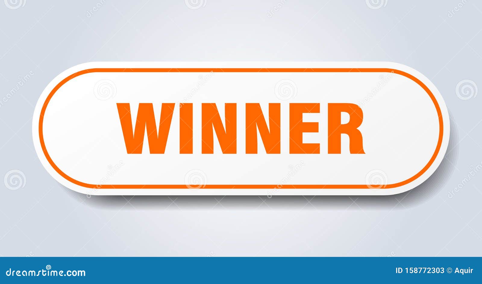 Pegatina ganadora ilustración del vector. Ilustración de fondo - 158772303
