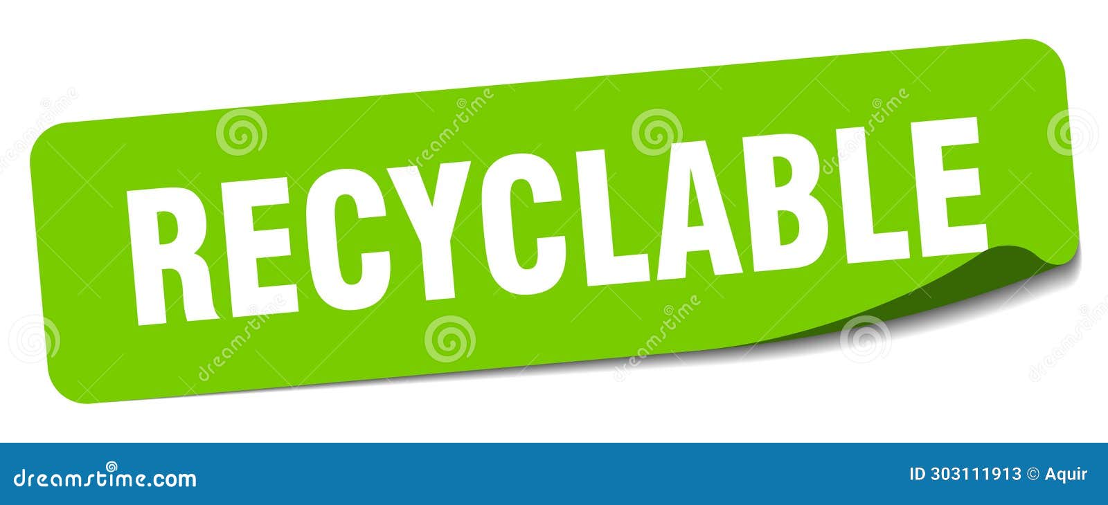 Pegatina Reciclable. Etiqueta Reciclable Ilustración del Vector ...
