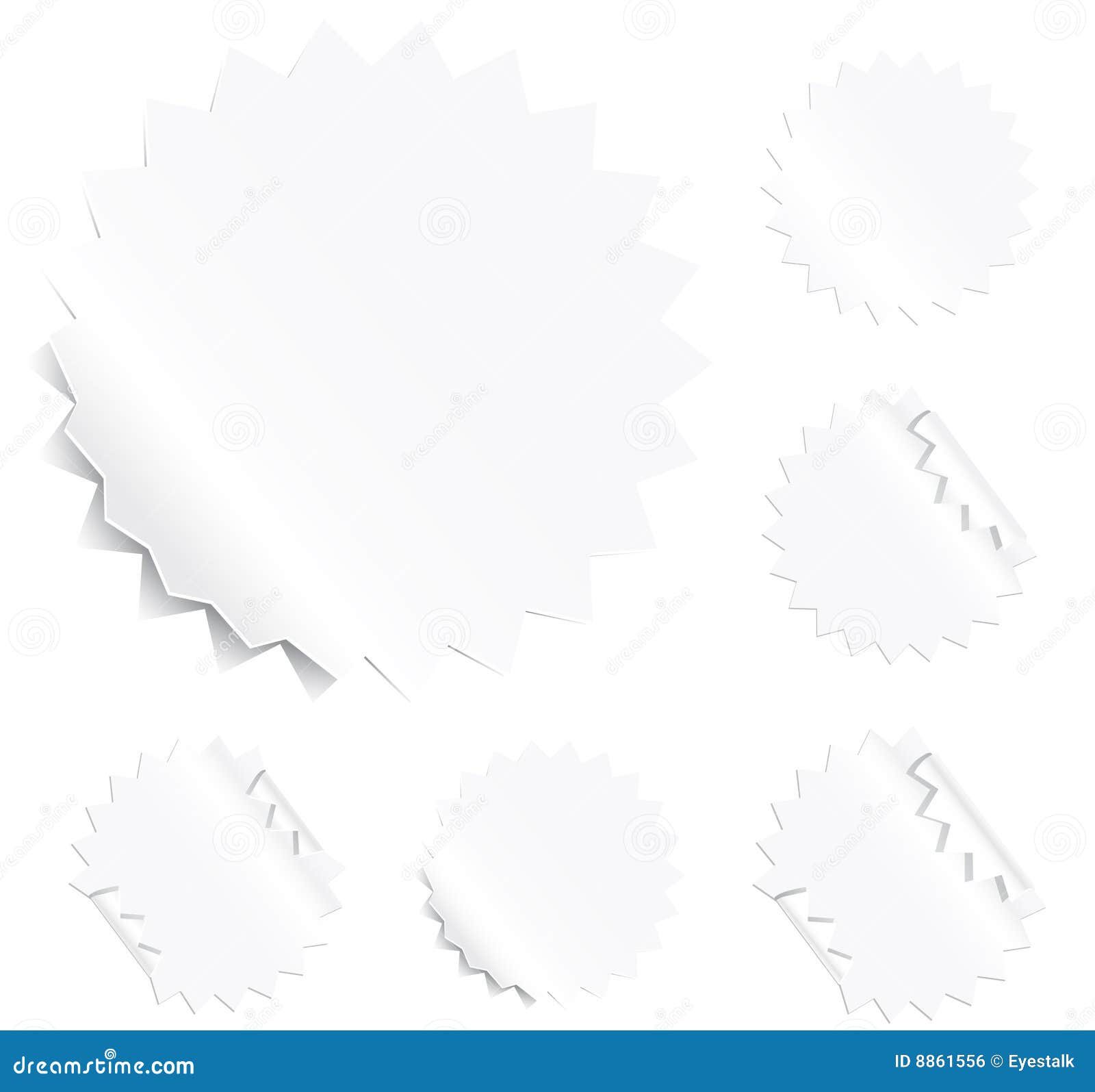 Pegatinas De Despegado Para Marcas Blancas Ilustración del Vector ...