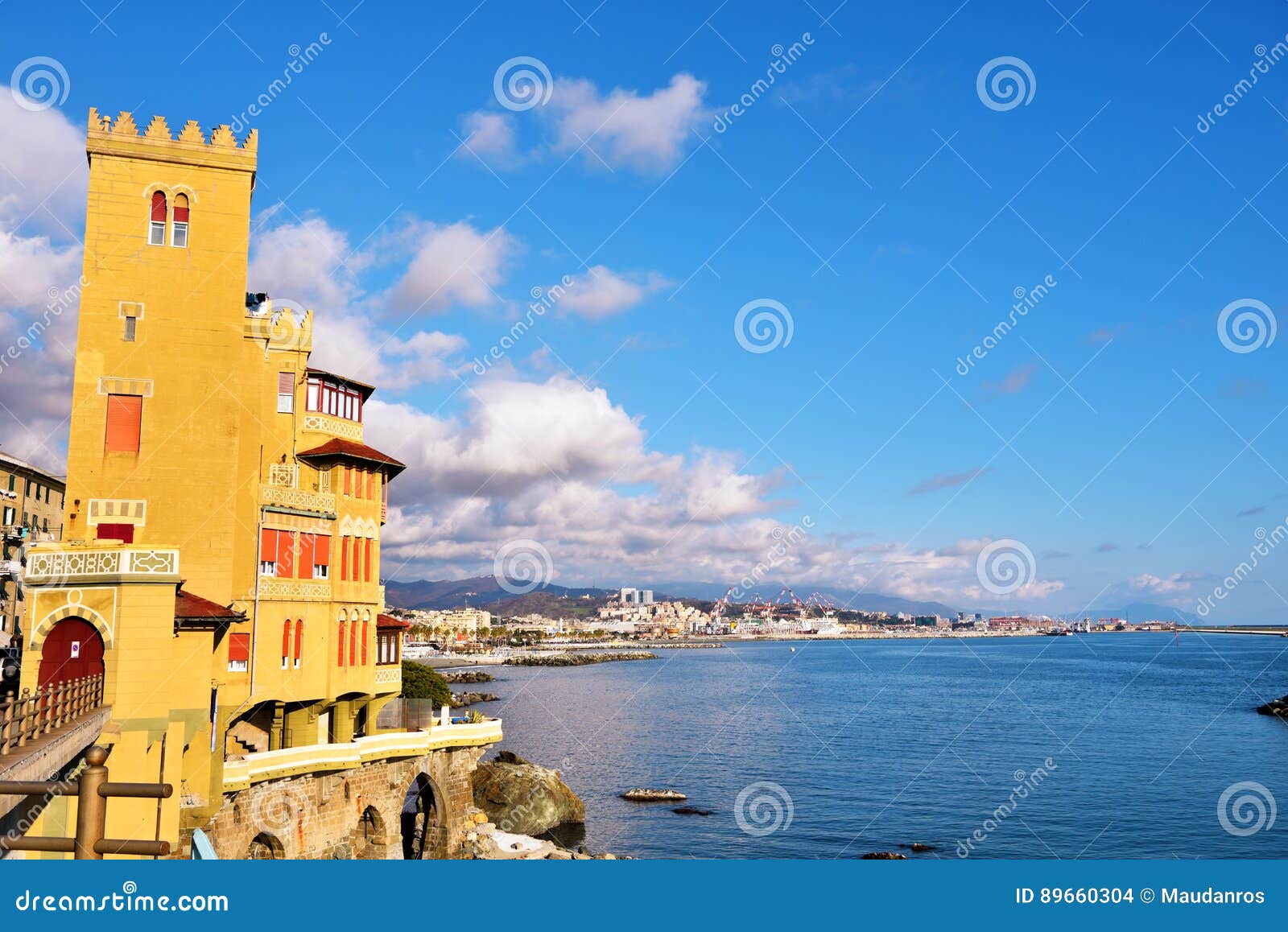 Pegli, genoa, italy stock photo. Image of pegli, panorama - 89660304