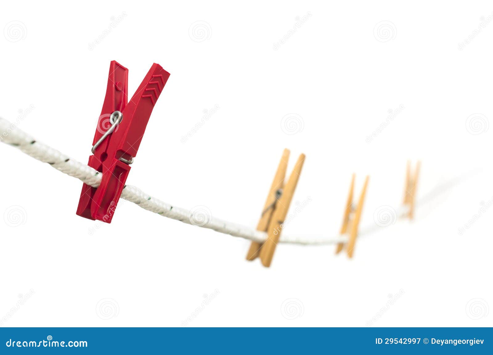Pegs on a rope stock image. Image of simply, string, pegs - 29542997