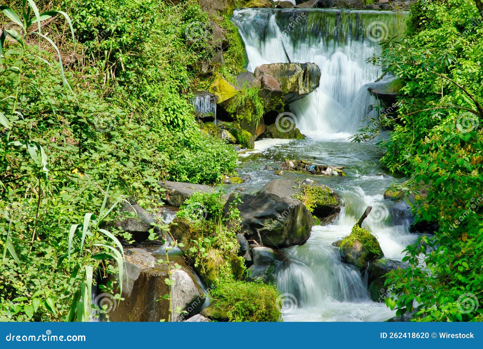 Peguche Waterfall Otavalo Ecuador Stock Photo - Image of forest ...