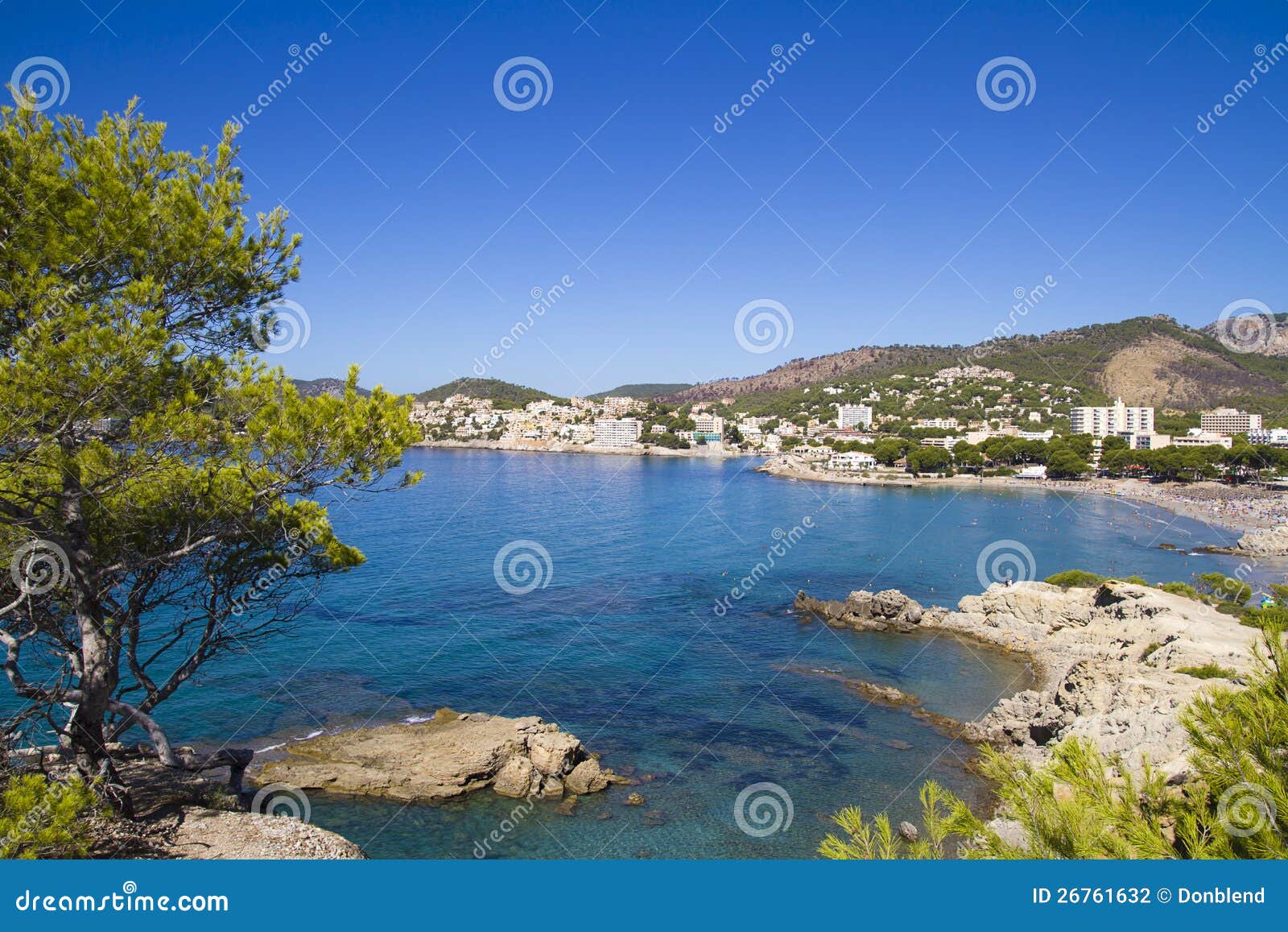 Peguera Beach Mallorca stock photo. Image of majorca - 26761632