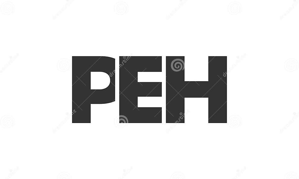 PEH Logo Design Template with Strong and Modern Bold Text. Initial ...
