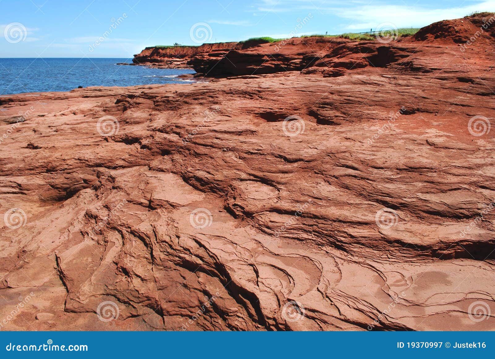 PEI red rocks stock image. Image of tourism, vast, geology - 19370997