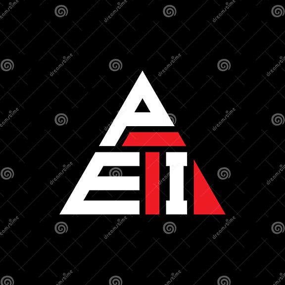 PEI Triangle Letter Logo Design with Triangle Shape. PEI Triangle Logo ...