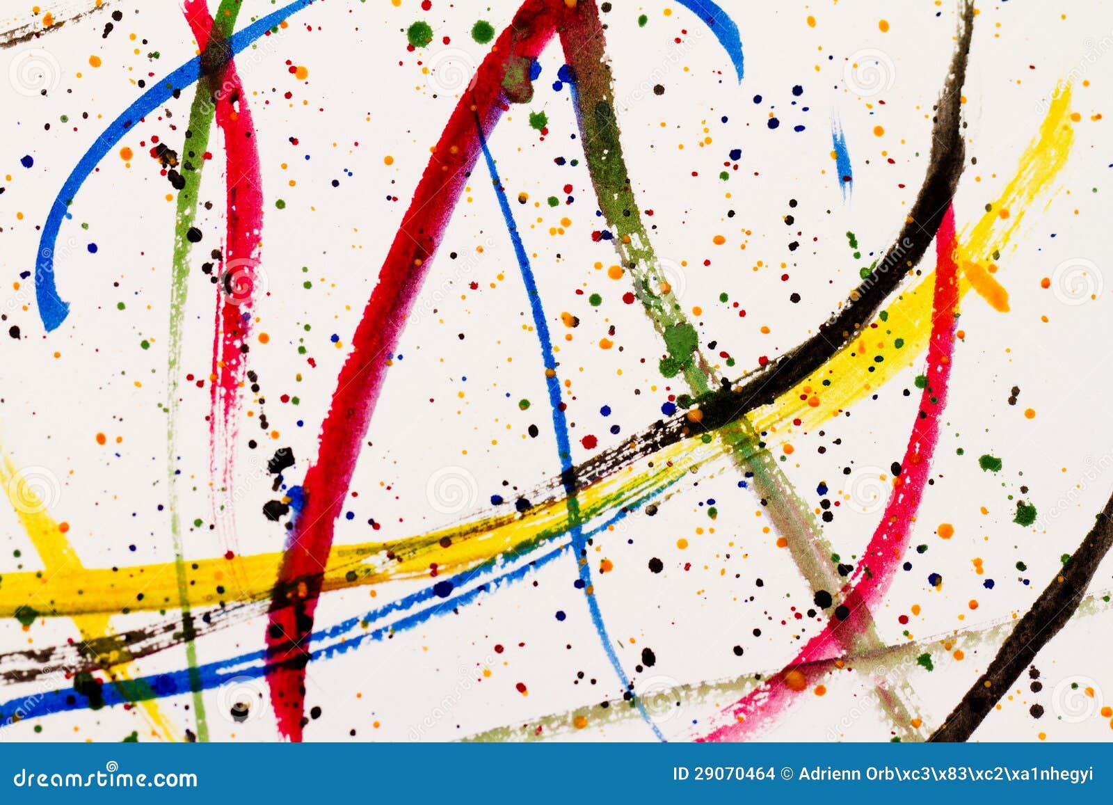 Peignez l'éclaboussement photo stock. Image du bleu, jaune - 29070464