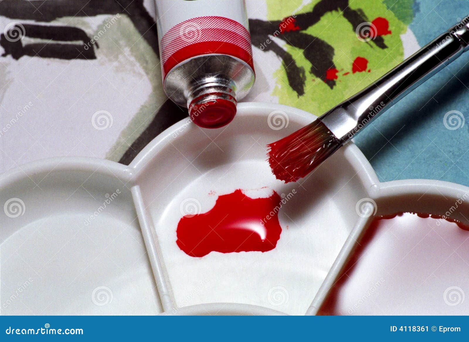 Peignez la couleur image stock. Image du masterpiece, artiste - 4118361