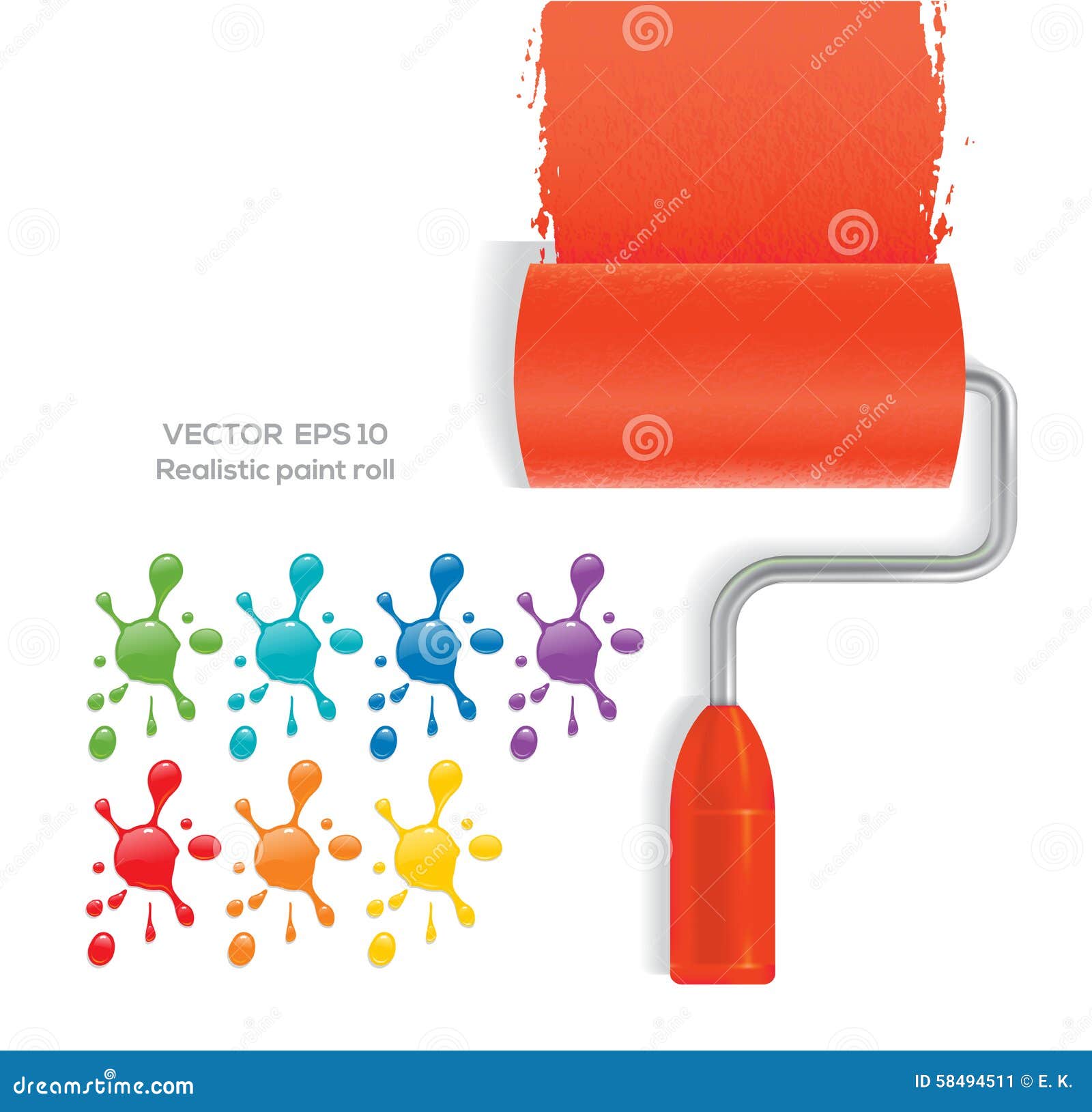 Peignez le roulis illustration de vecteur. Illustration du réaliste ...