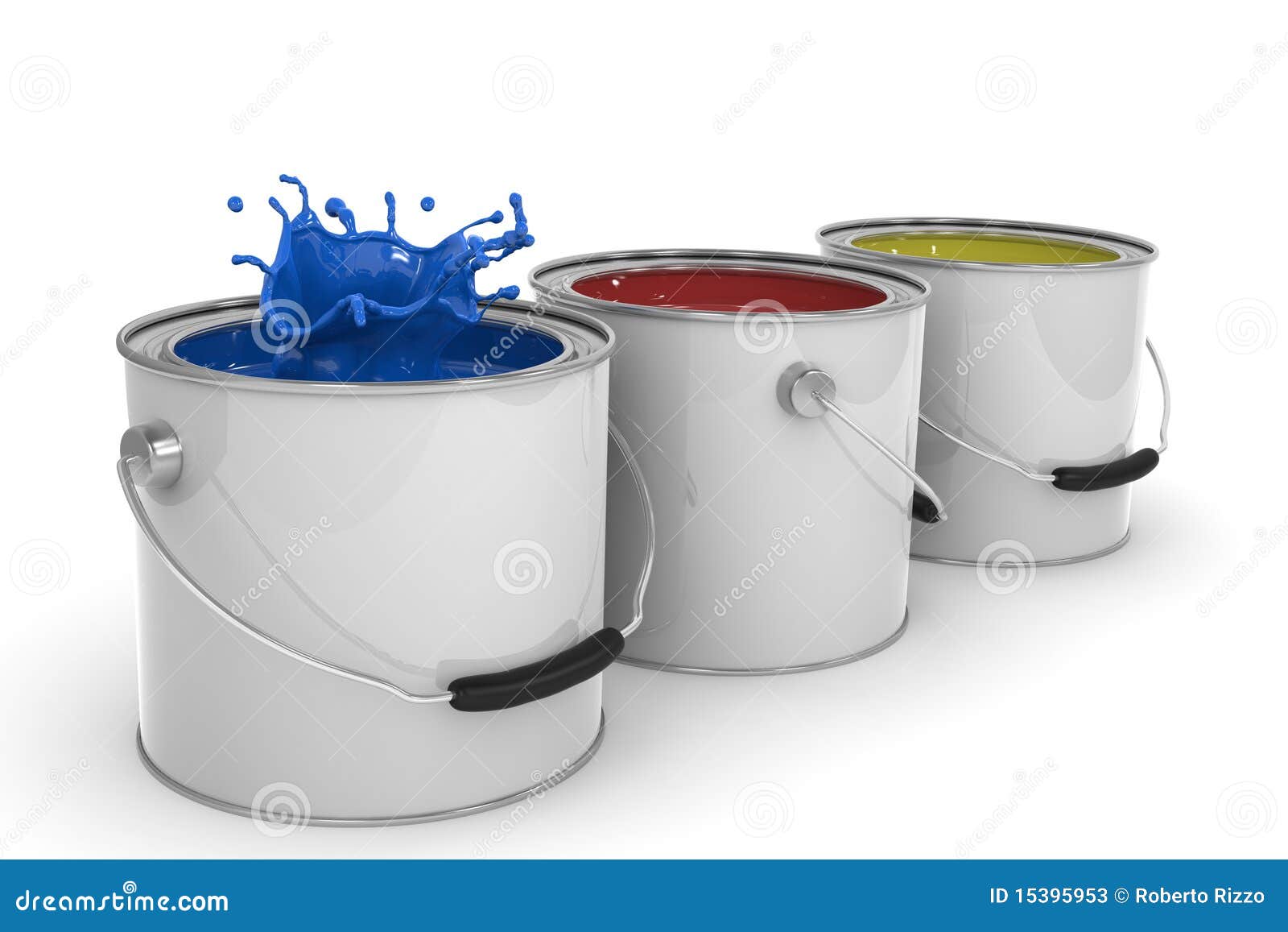 Peignez les bidons illustration stock. Illustration du peinture - 15395953