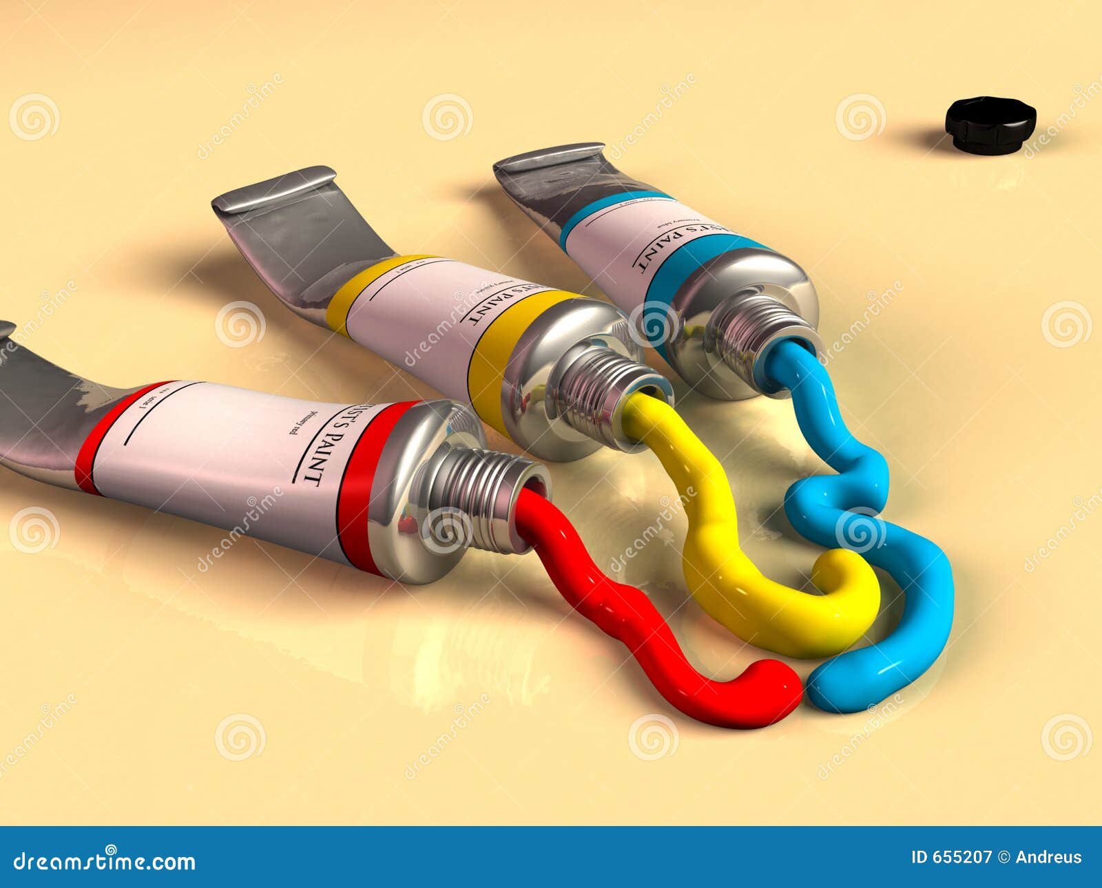 Peignez les tubes illustration stock. Illustration du loisirs - 655207