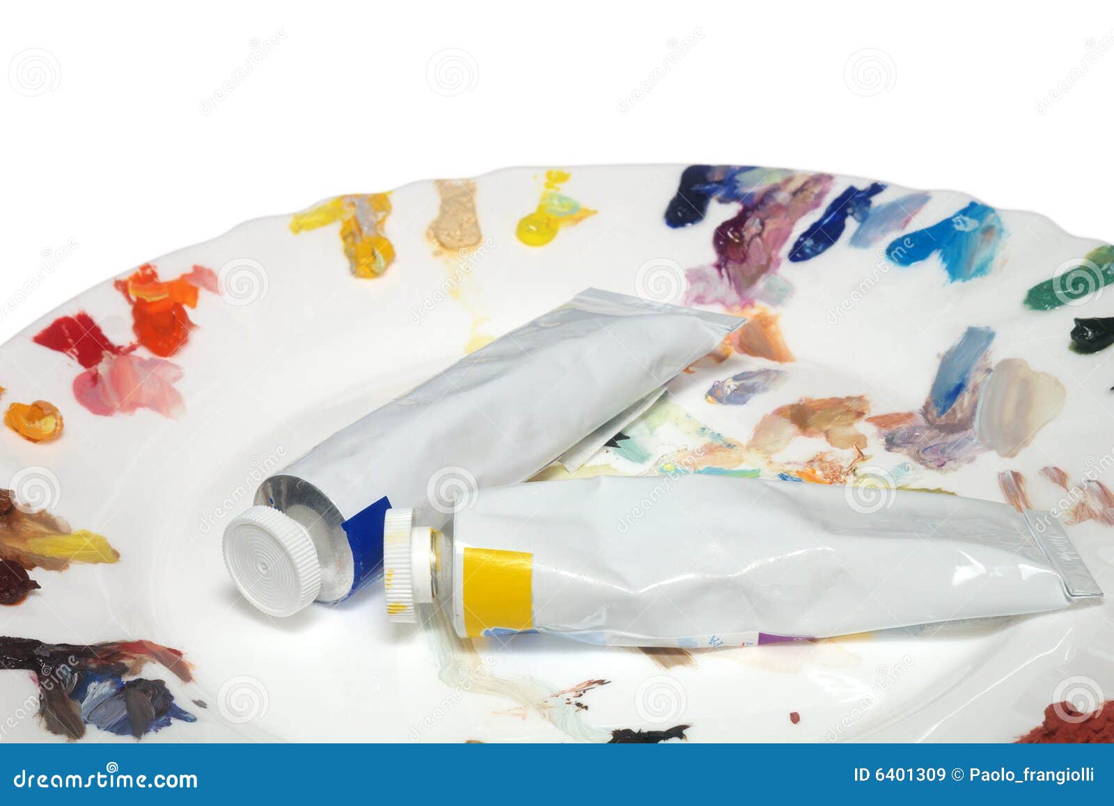 Peignez Les Tubes Et La Palette Image stock - Image du artiste, mélange ...