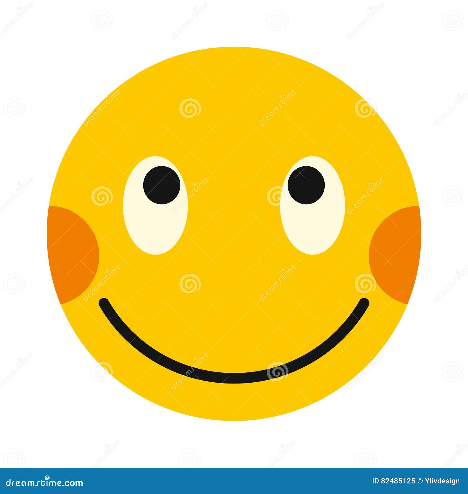 Peinliche Smileyikone, Flache Art Vektor Abbildung - Illustration von ...