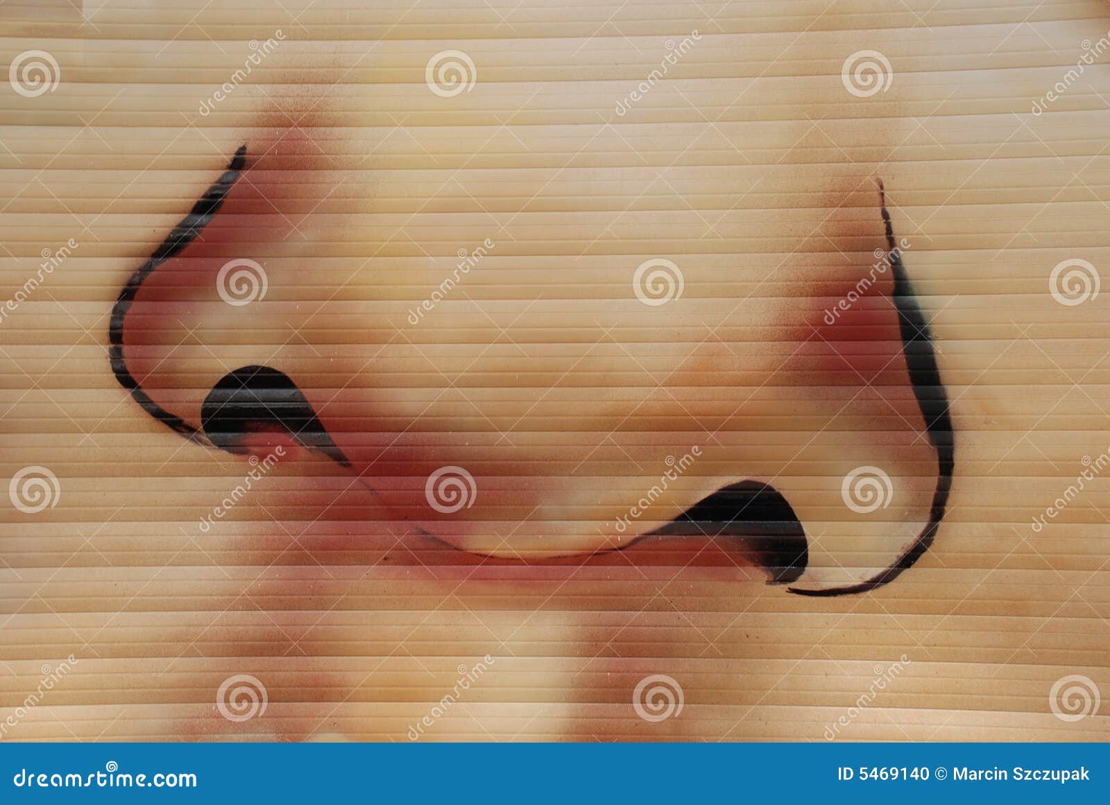 Peinture de nez illustration stock. Illustration du sensation - 5469140