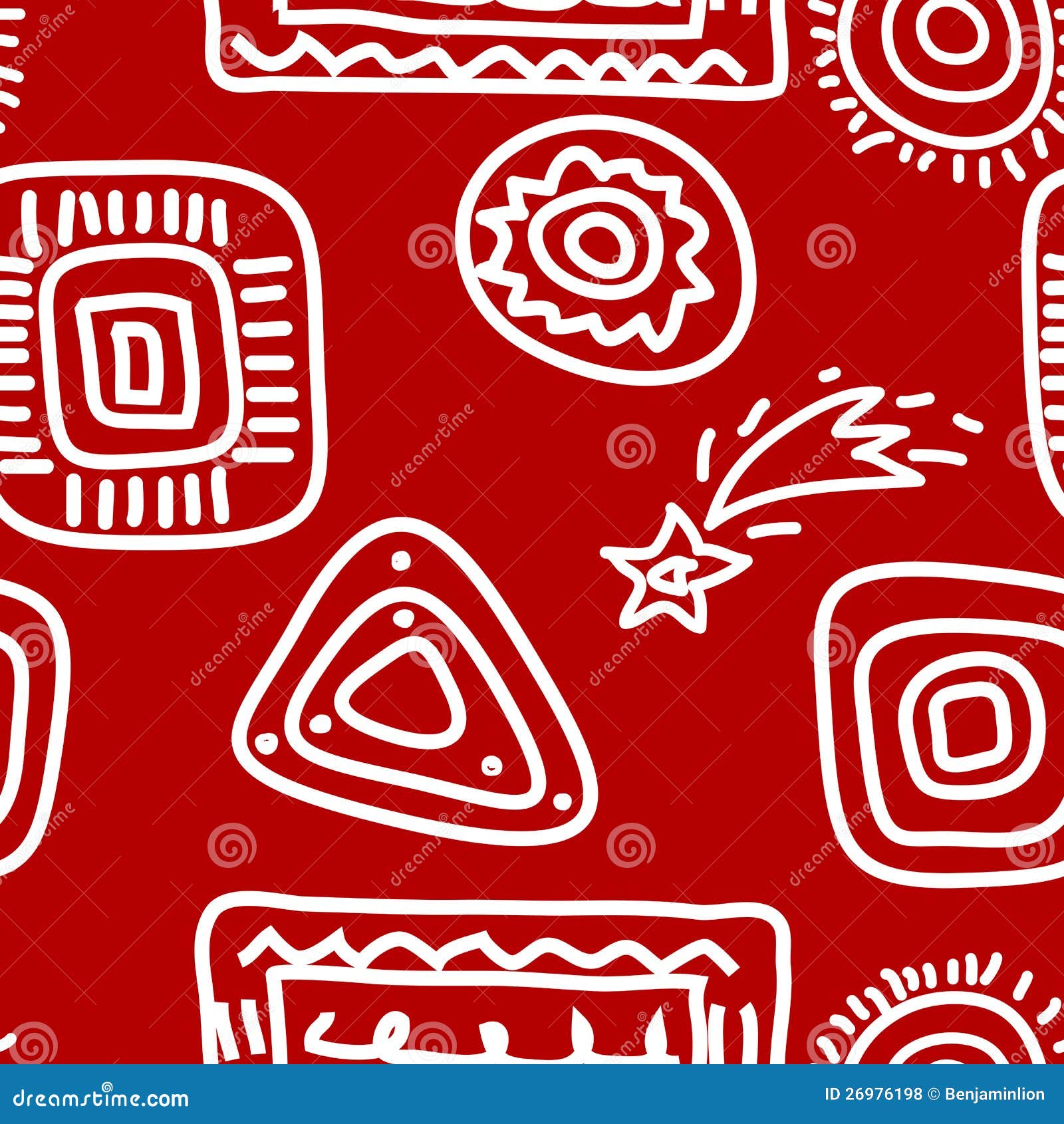 Peintures De Roche Blanches Sur Le Rouge Illustration de Vecteur ...