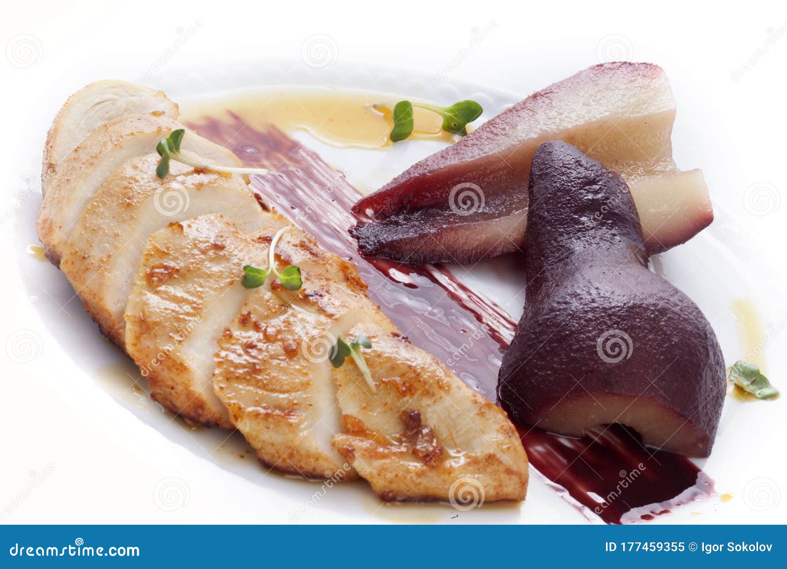 Peito E Pera De Frango Cozidos Imagem de Stock - Imagem de jantar ...
