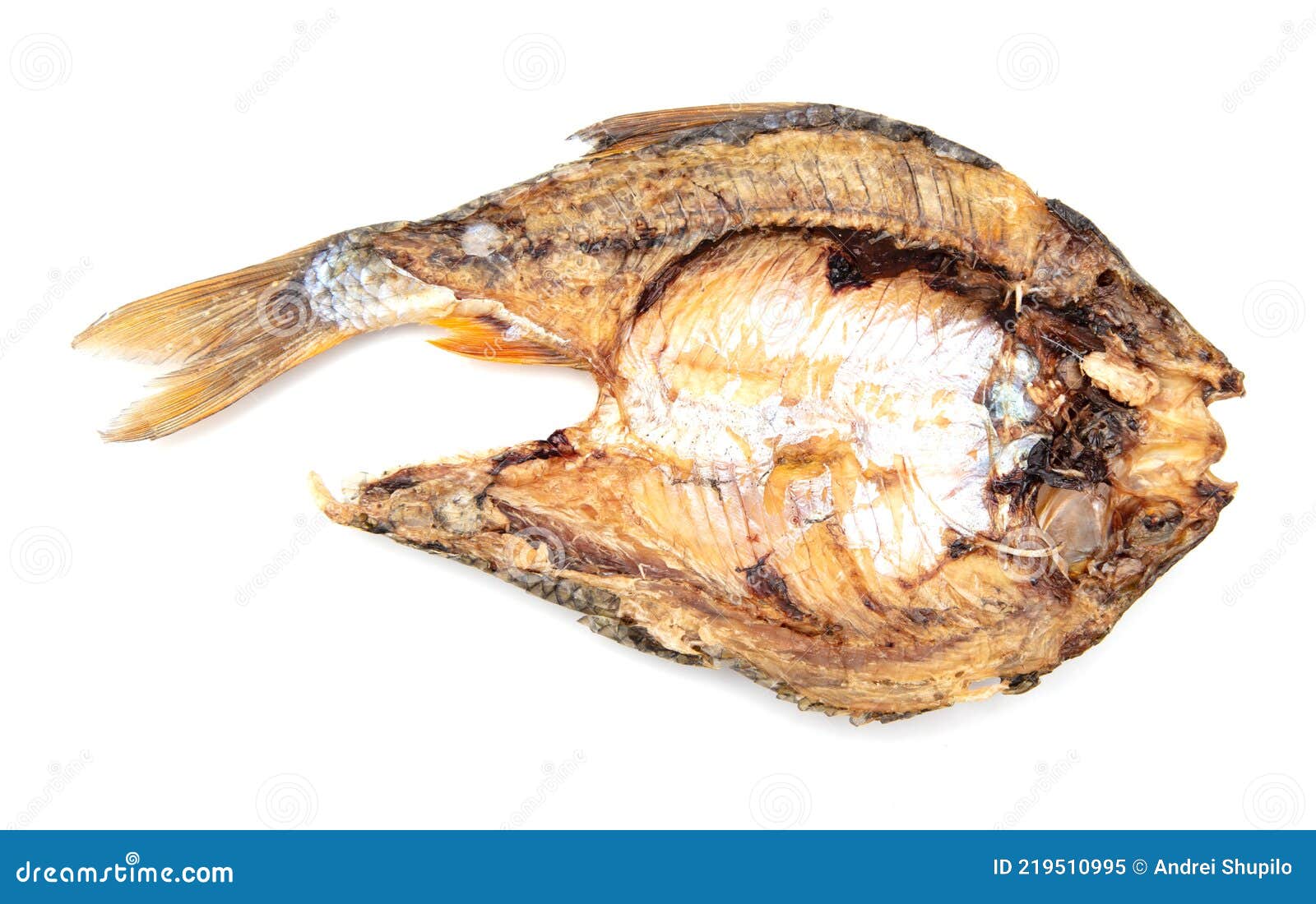 Peixe Seco Isolado Em Branco Imagem de Stock - Imagem de delicioso ...