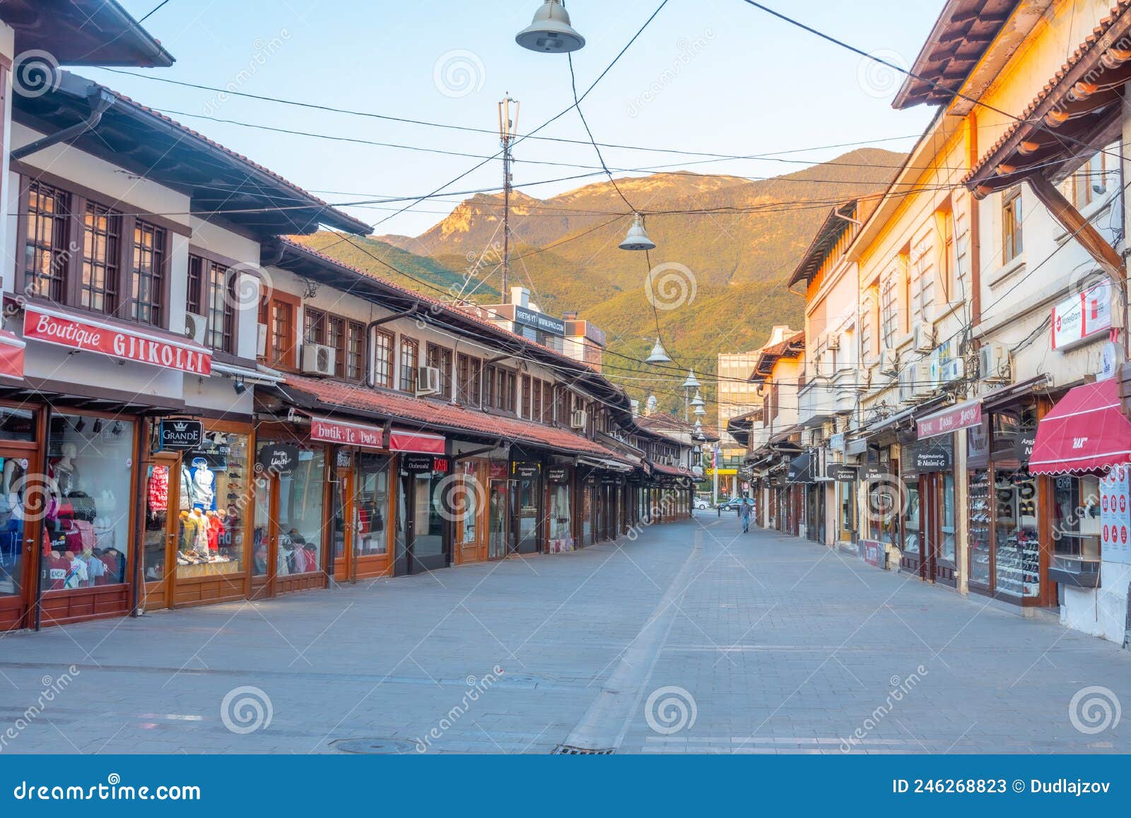 PEJA, KOSOVO, SEPTEMBER 18, 2019: View of Bazaar in Peja, Kosovo ...