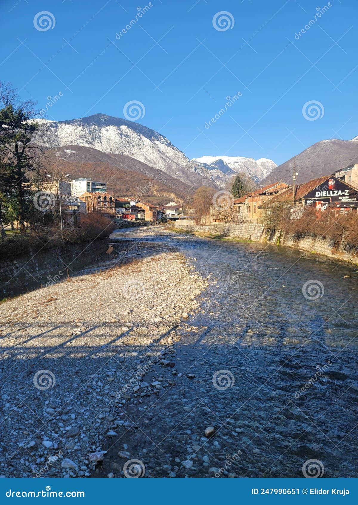 Peje Kosovo River editorial photo. Image of water, snow - 247990651