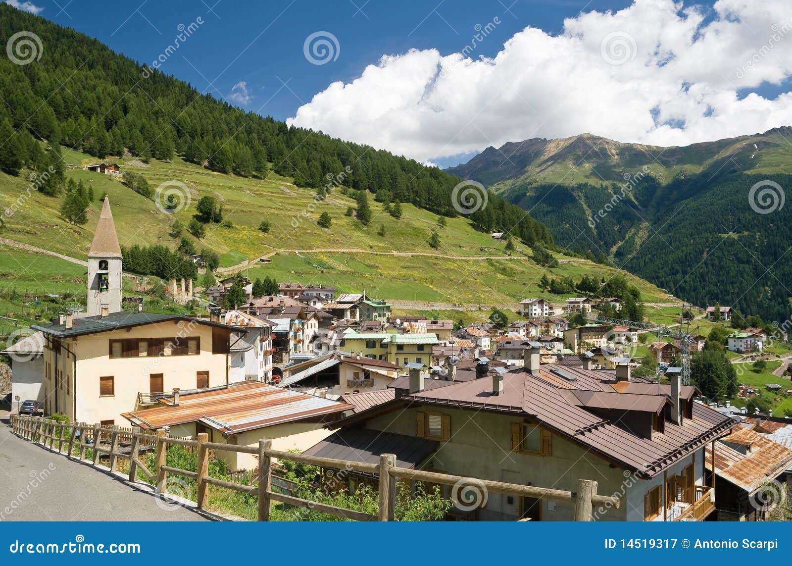 Pejo, Italy stock image. Image of road, cloud, nature - 14519317
